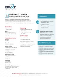 Indium-111 - BWXT Medical Ltd. | Innovation in Nuclear Medicine ...